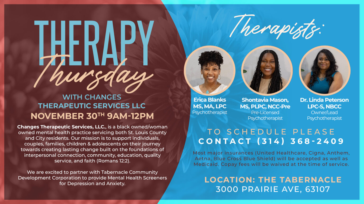 Therapy Thursdays – Tabernacle Community Development Corporation